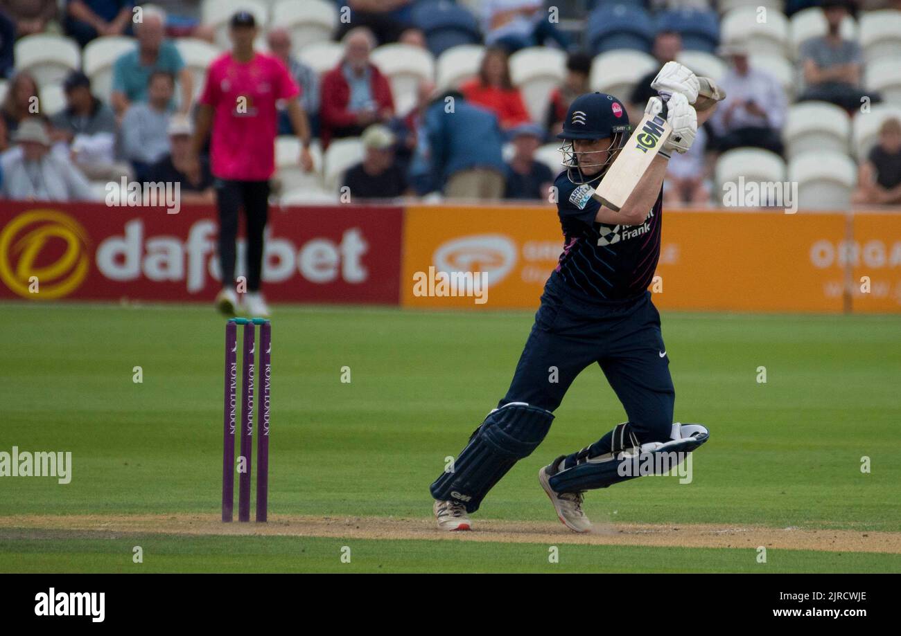 Sam Robson Drives into the off-side against Sussex Stock Photo - Alamy