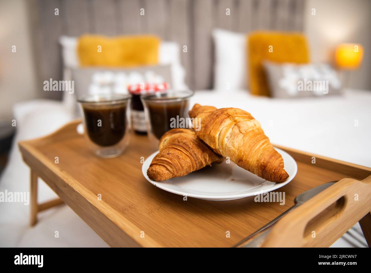 Breakfast in bed Stock Photo - Alamy