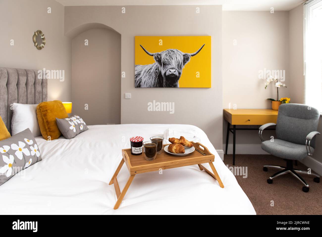 Breakfast in bed wooden hi-res stock photography and images - Alamy