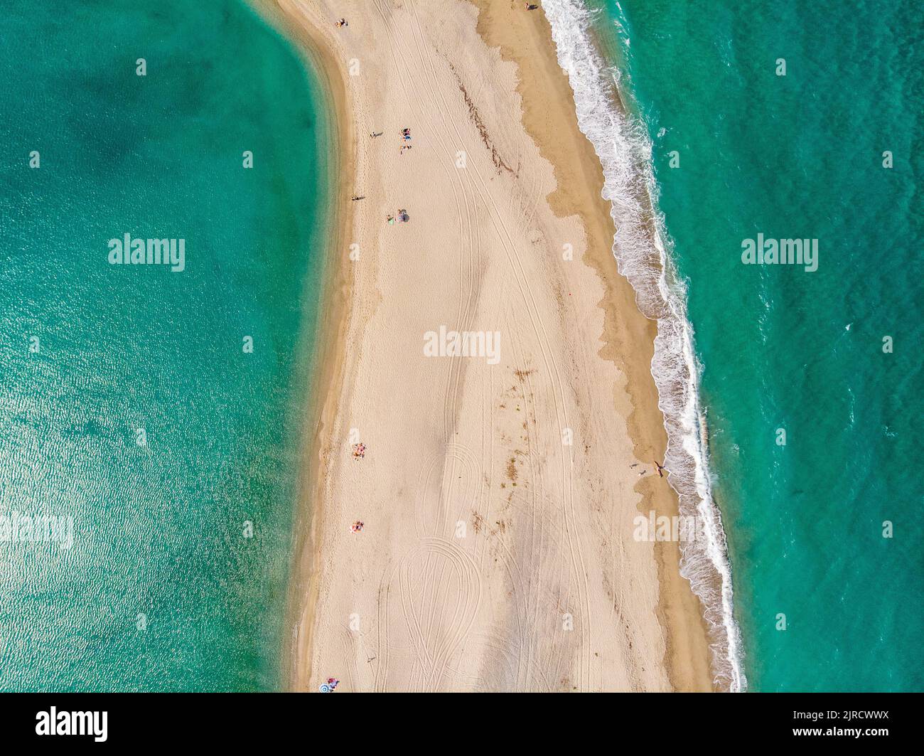 Cape possidi beach shot from a drone in halkidiki, greece Stock Photo ...
