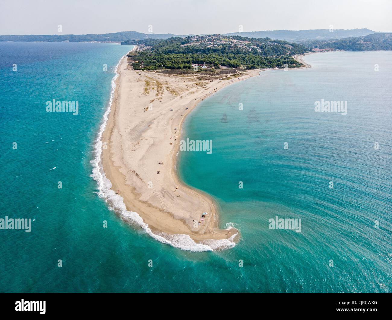 Cape possidi beach shot from a drone in halkidiki, greece Stock Photo ...