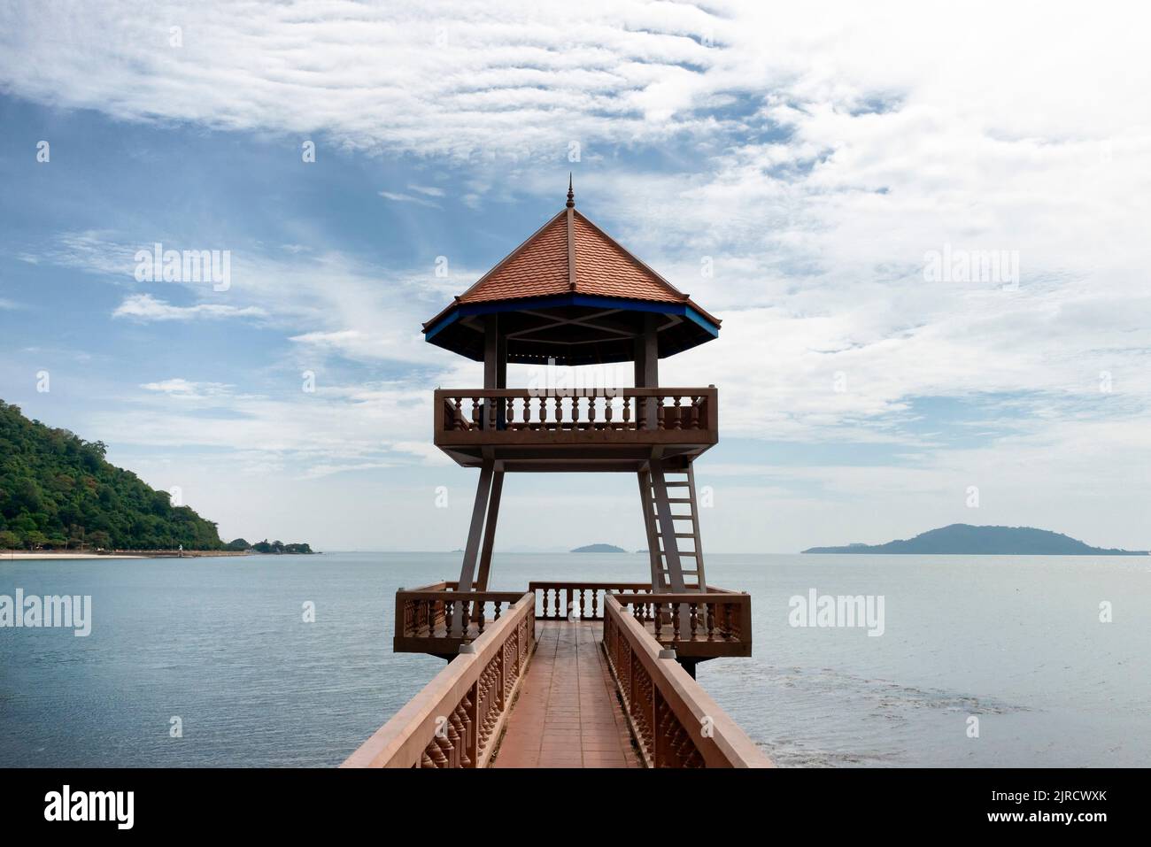 Observation platform with the sea in the background Stock Photo - Alamy