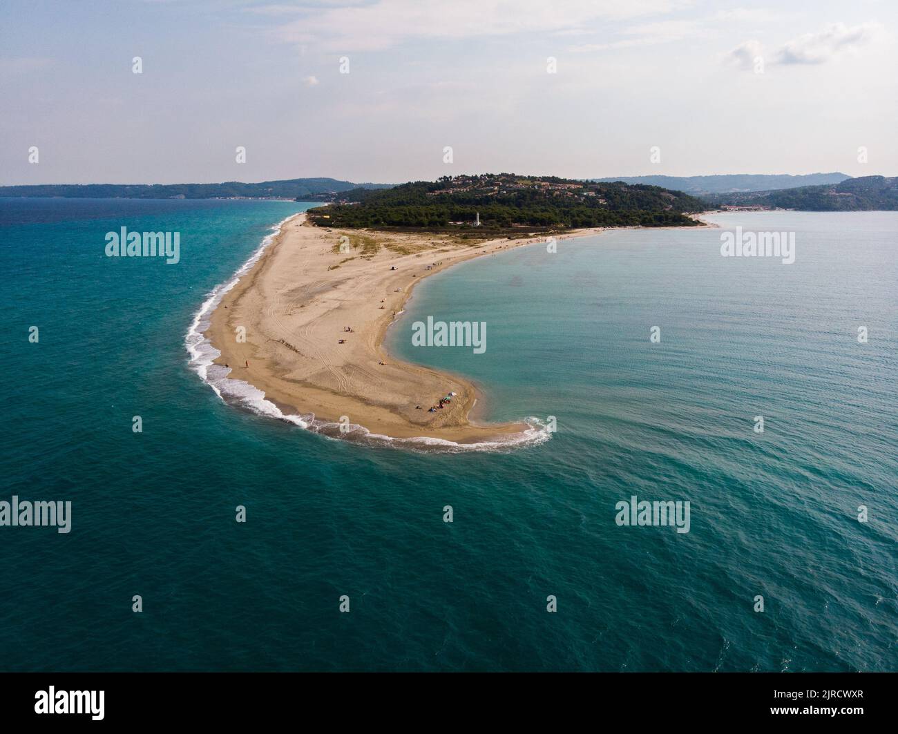 Cape possidi beach shot from a drone in halkidiki, greece Stock Photo ...