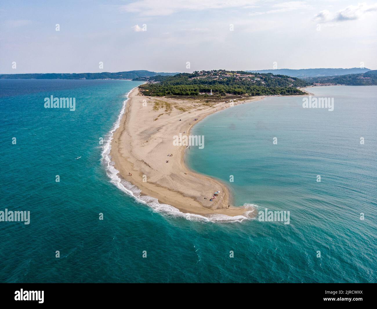 Cape possidi beach shot from a drone in halkidiki, greece Stock Photo ...