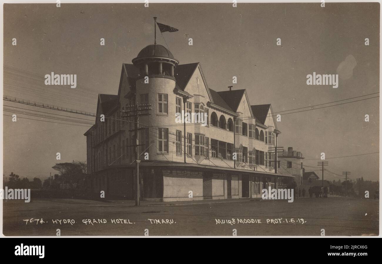 Hydro Grand Hotel, Timaru, 1913, Timaru, by Muir & Moodie Stock Photo ...