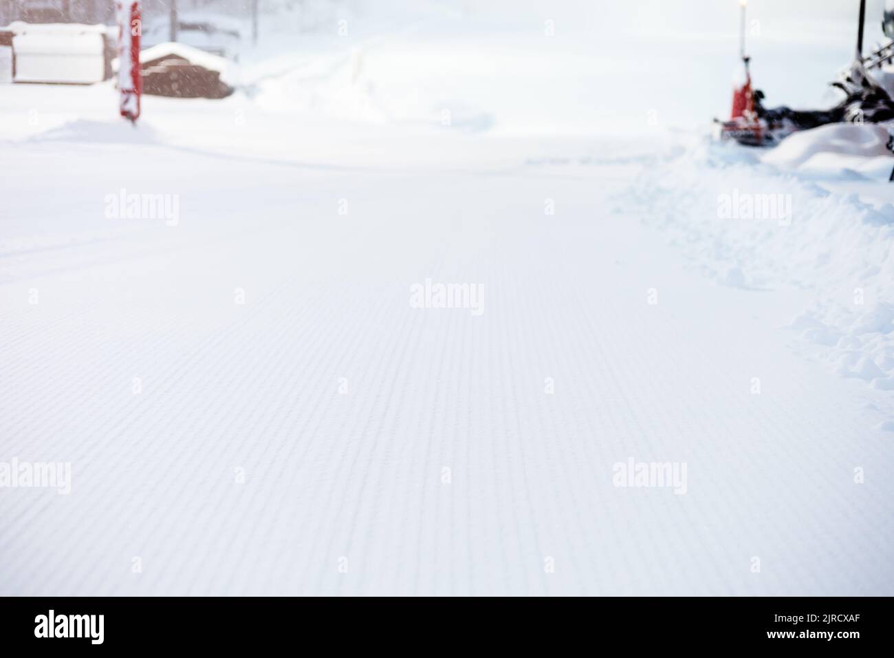 Ski slope texture. Snow velvet. Blurred image Stock Photo - Alamy