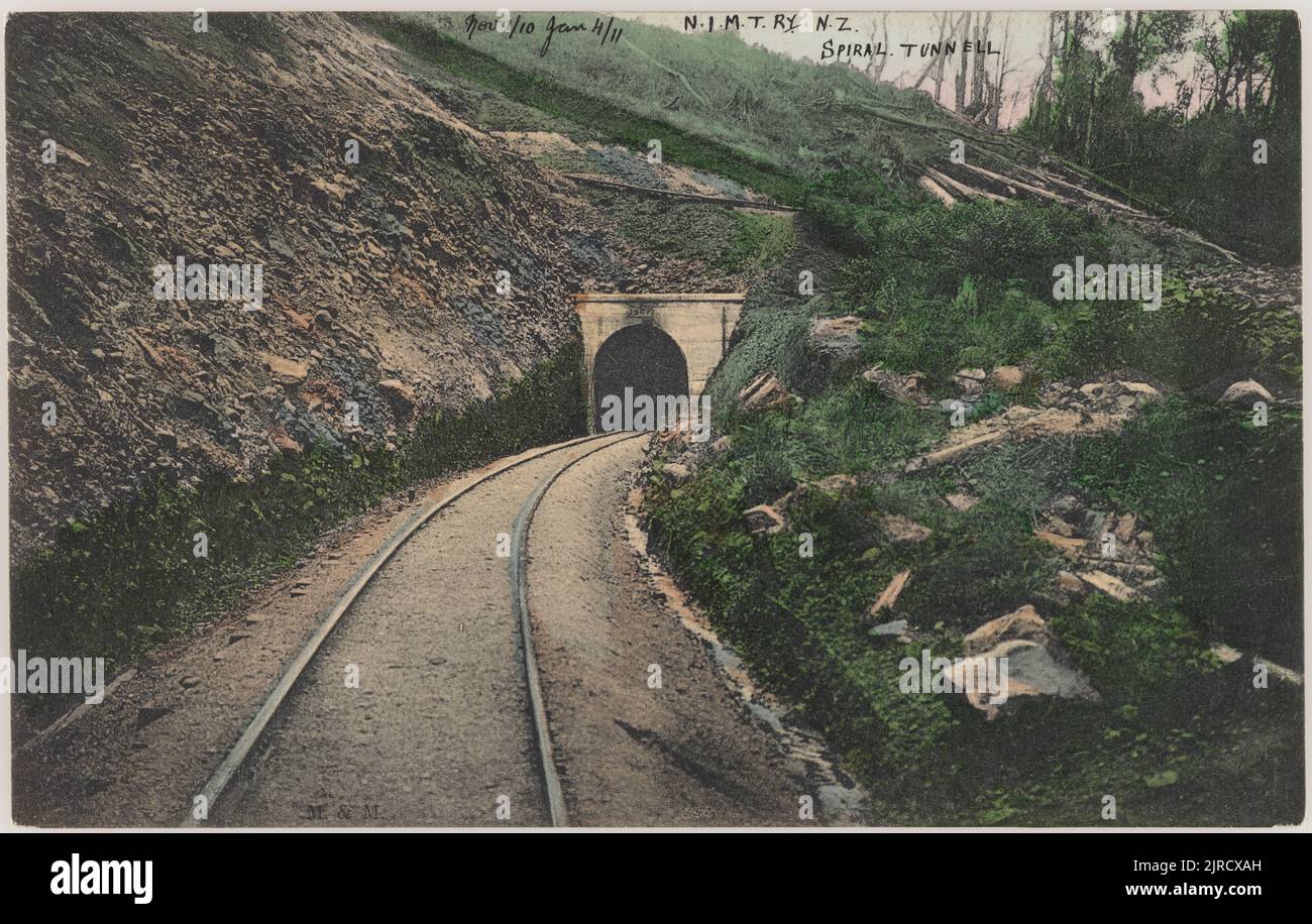 The Spiral, Main Trunk Line, Siberia Tunnel, 1909, Raurimu, by Muir ...