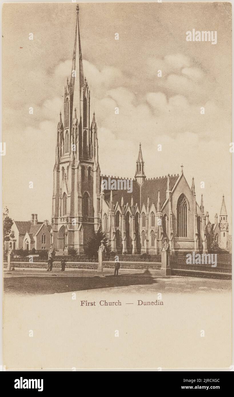 First Church, Dunedin, 1900-1903, Dunedin, by Muir & Moodie Stock Photo ...