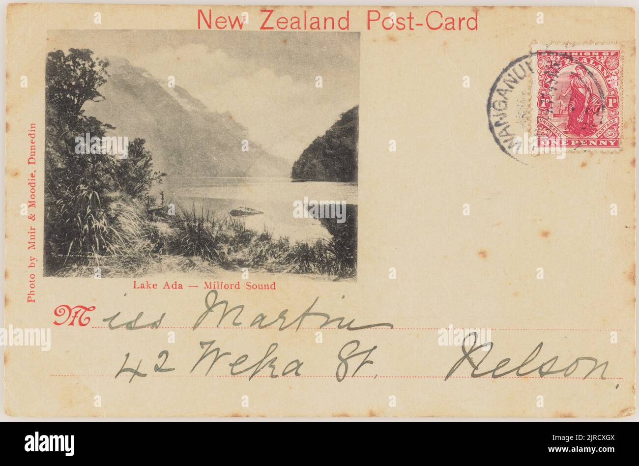 Lake Ada, Milford Sound, 1900-1903, Milford Sound, by Muir & Moodie ...