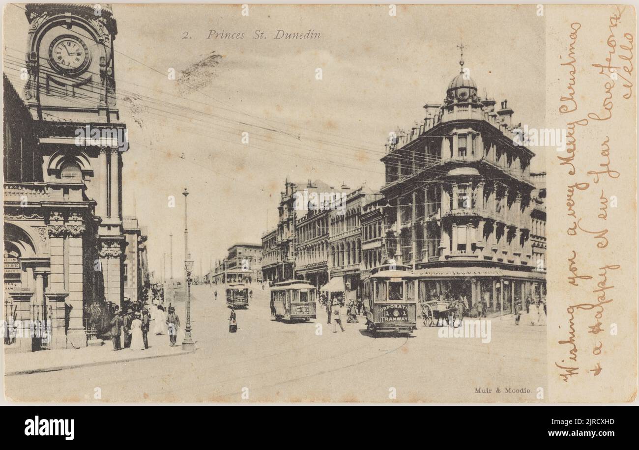 Princes Street, Dunedin, 1902-1903, Dunedin, by Muir & Moodie Stock ...