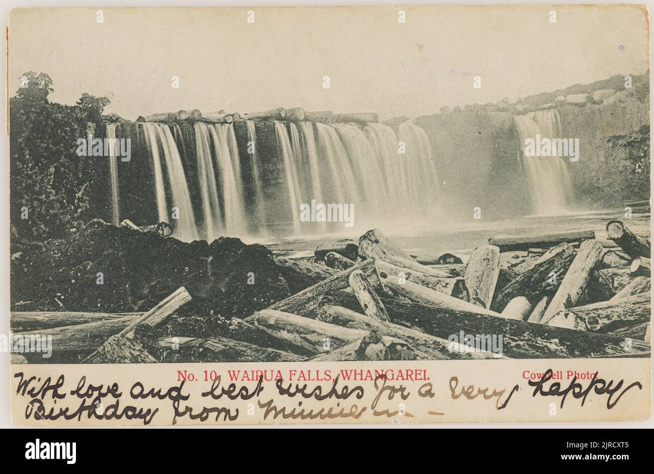 Wairua Falls, Whangarei, circa 1903, Dunedin, by Muir & Moodie, Joseph ...