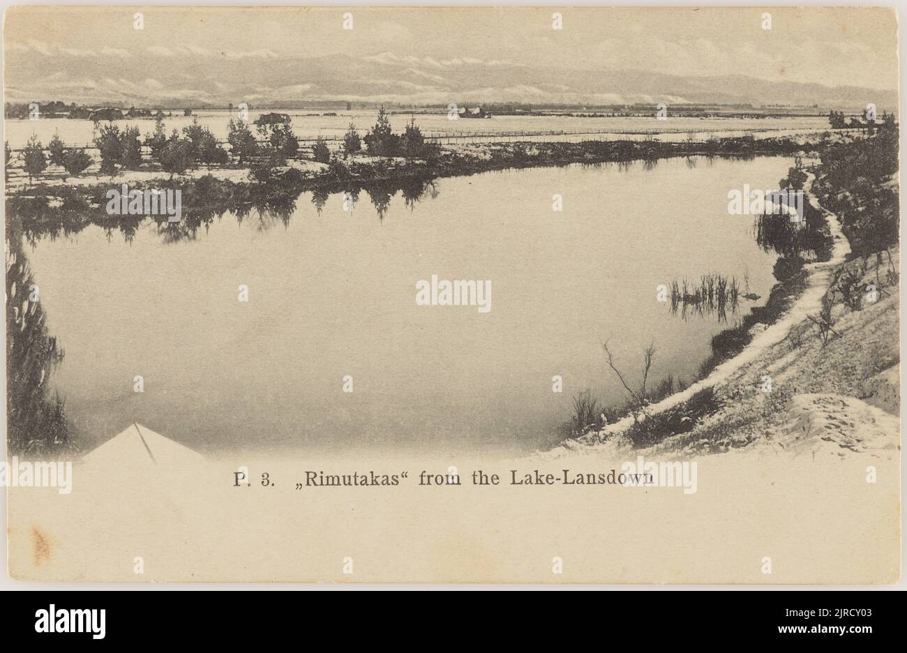 Rimutakas from Lansdowne lake, 1900-1903, Manawatū, by Muir & Moodie ...