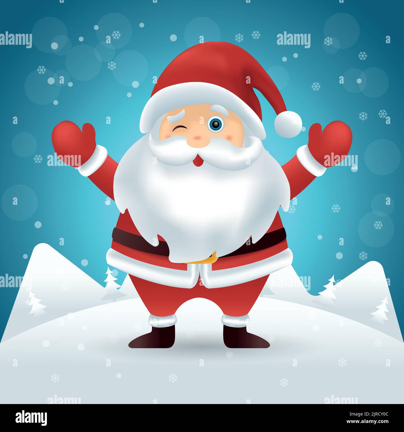 Santa 3d Stock Vector Images - Alamy