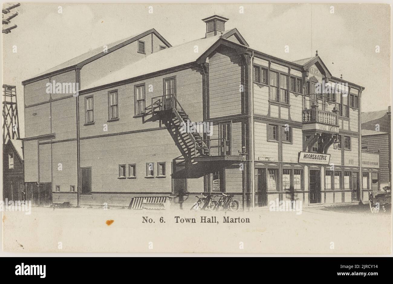 Town Hall, Marton, 1905, Marton, by Muir & Moodie Stock Photo - Alamy