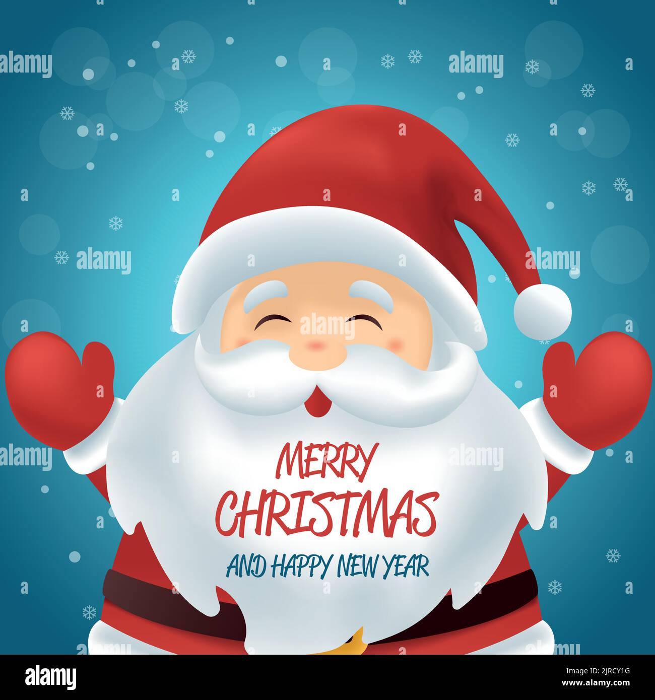 Santa in sleigh waving Stock Vector Images - Alamy