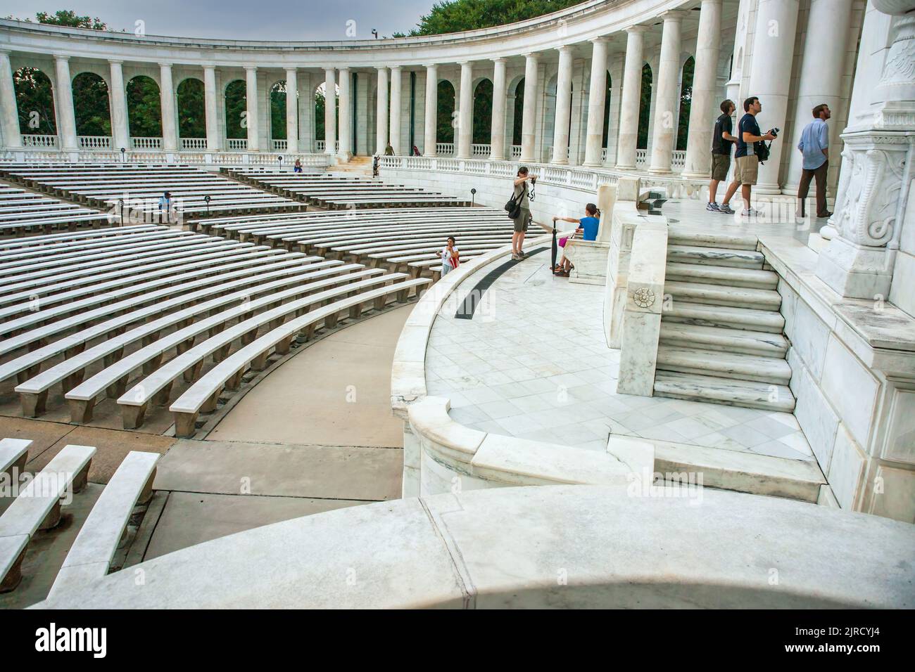 The stage of the Memorial Amphitheater at Arlington National Cemetery ...