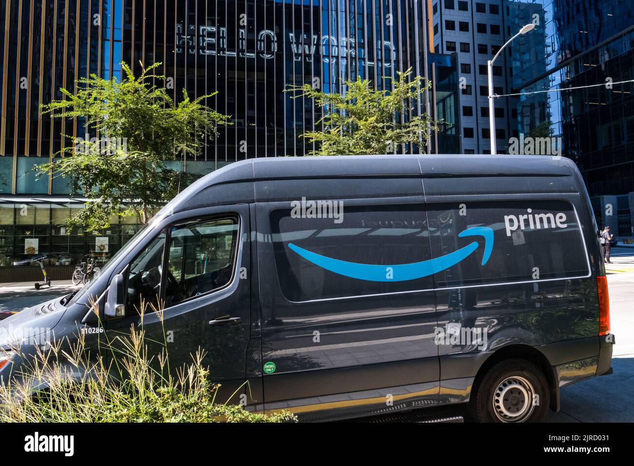 Seattle, USA. 23 Aug, 2022. An Amazon Prime van outside the South Lake ...