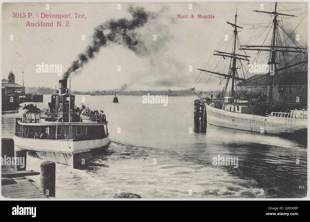 Devenport Ferry, Auckland, New Zealand, 1905-1908, Auckland, by Muir ...