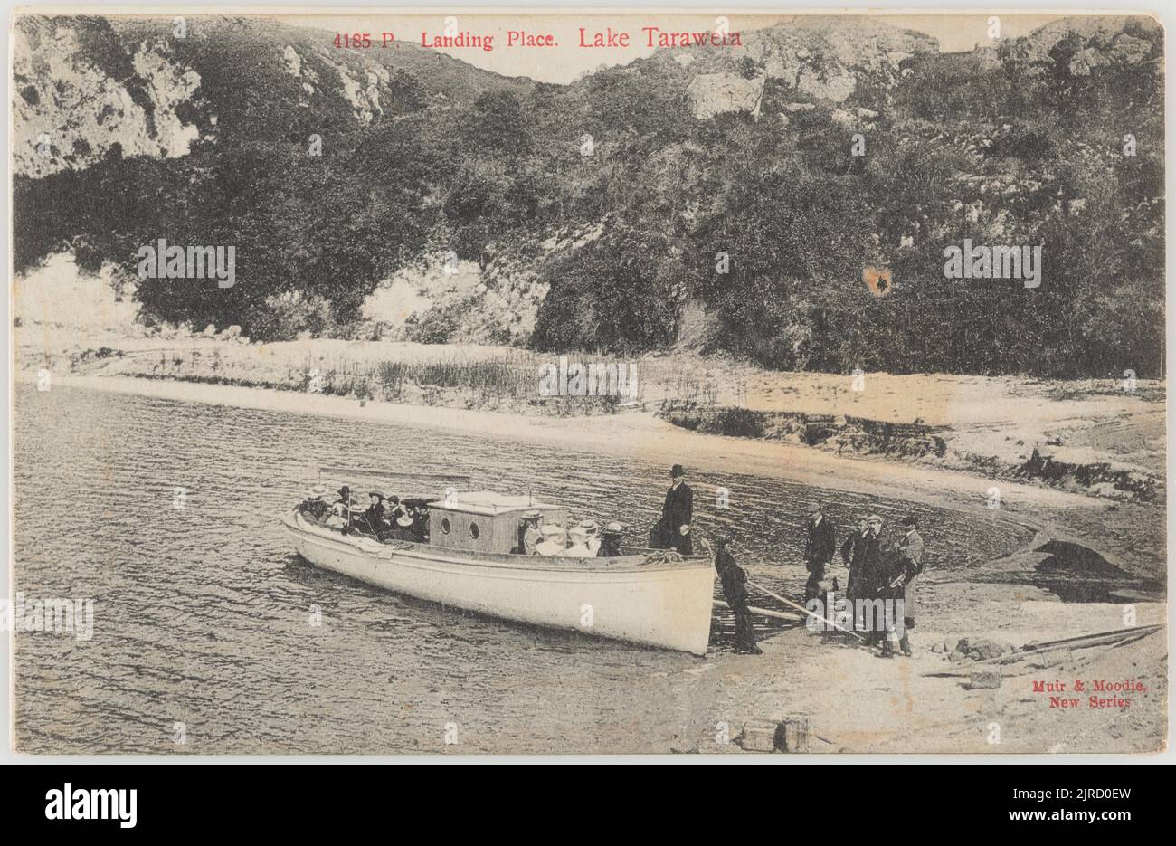 Landing Place, Lake Tarawera, 1906-1909, Tarawera, Lake, by Muir ...