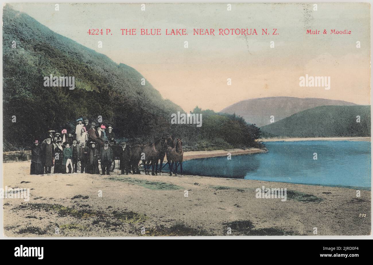 The Blue Lake, near Rotorua, New Zealand, 1906-1909, Rotorua, by Muir ...