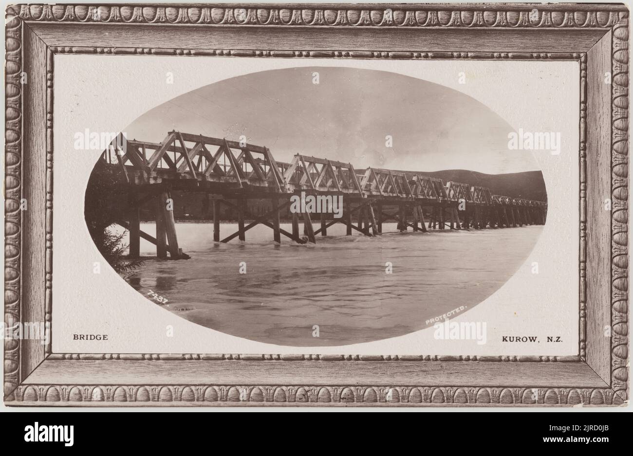 Bridge, Kurow, New Zealand, 1912, Kurow, by Muir & Moodie Stock Photo ...