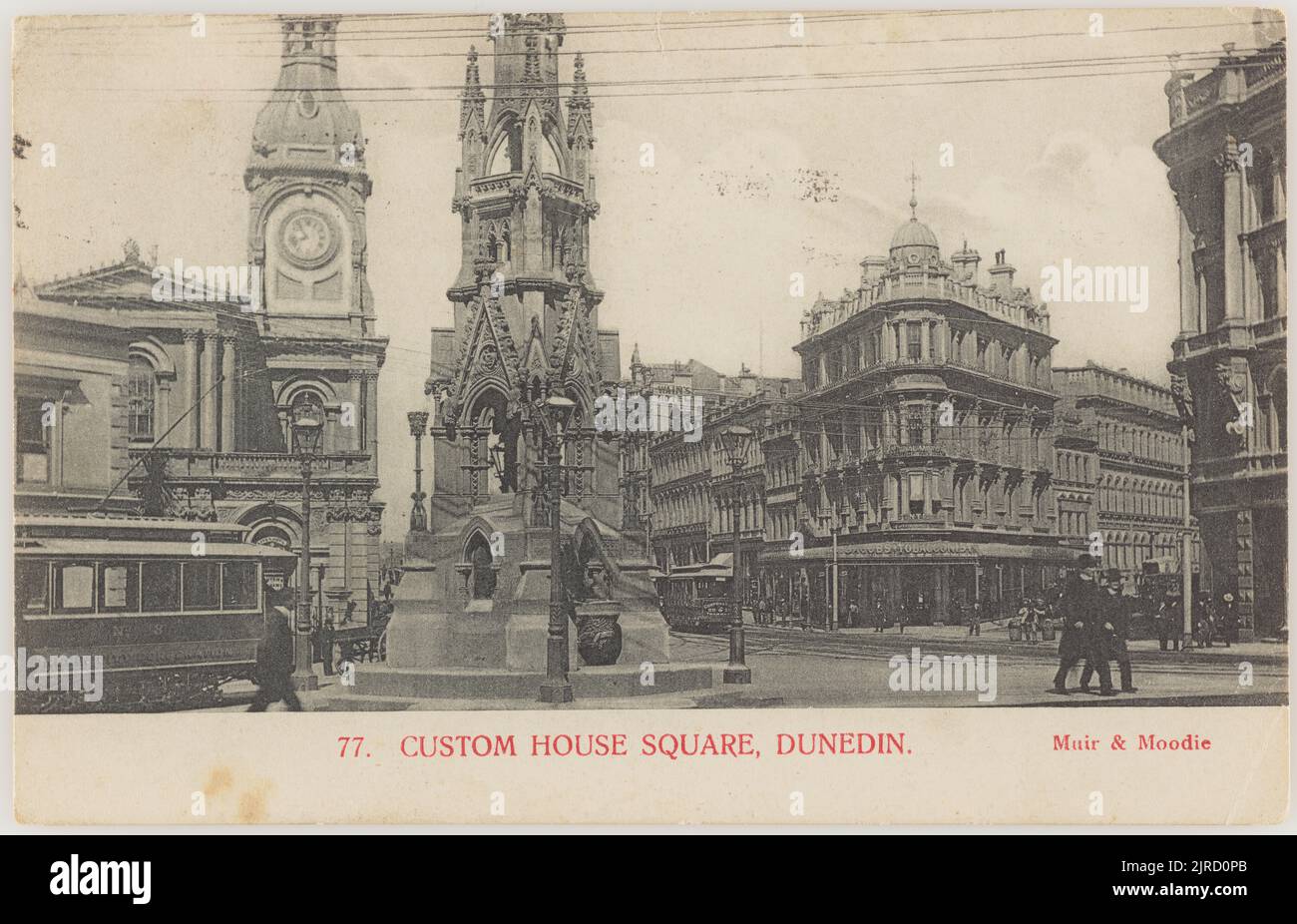 Custom House Square, Dunedin, 1906, Dunedin, by Muir & Moodie Stock ...