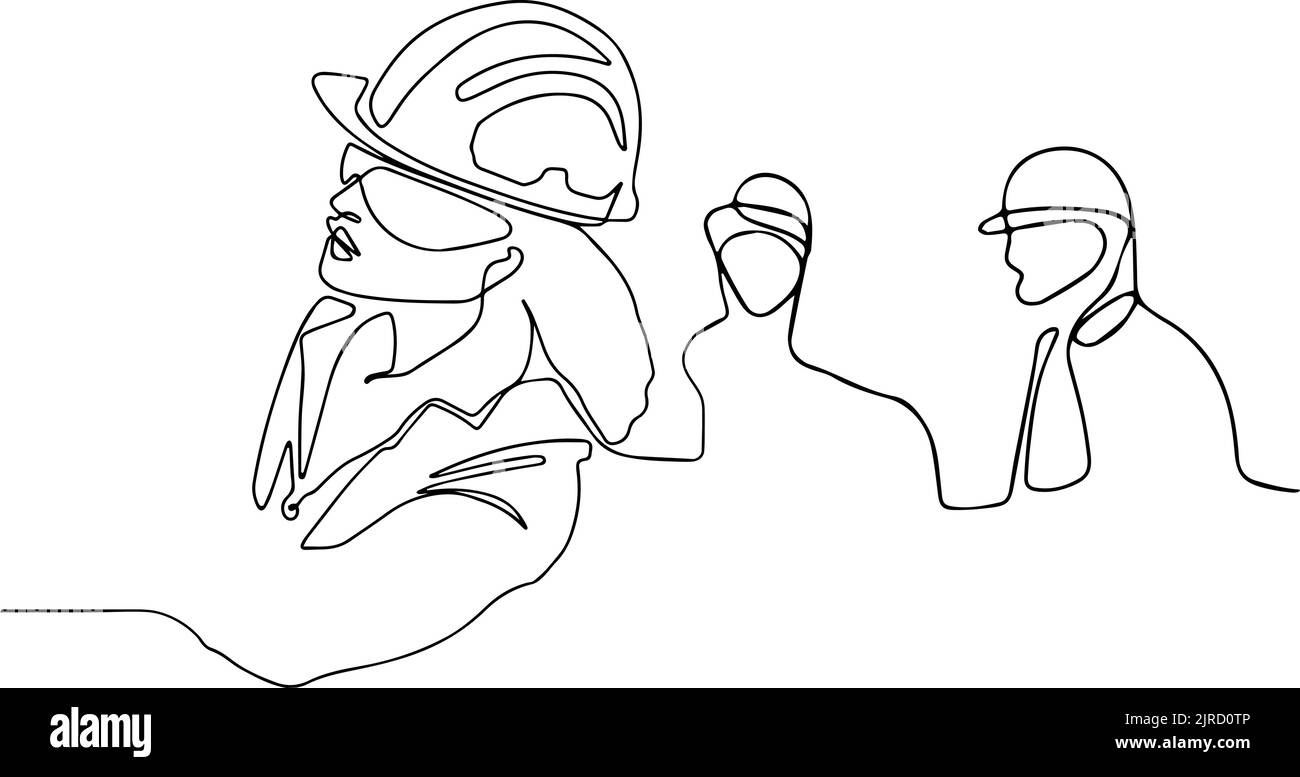 construction manager and engineer working on building site. Vector ...