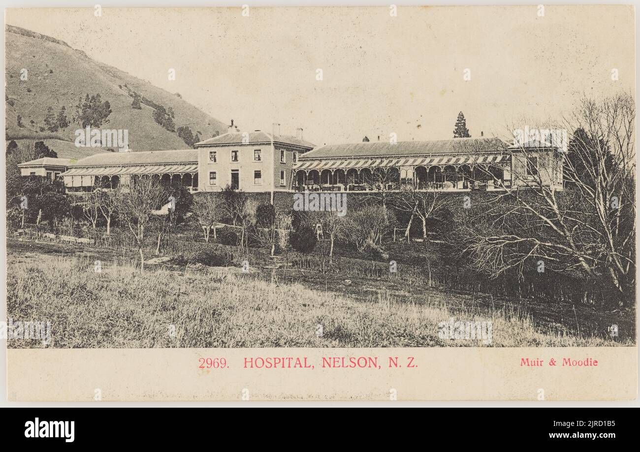 Hospital, Nelson, New Zealand, 1904, Nelson, by Muir & Moodie Stock ...