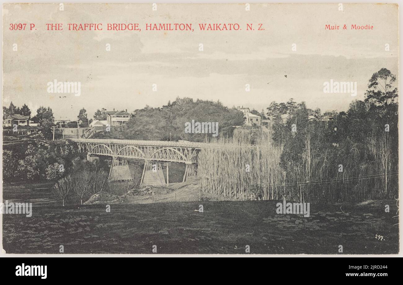 The Traffic Bridge, Hamilton, Waikato, New Zealand, 1904-1915, Hamilton ...
