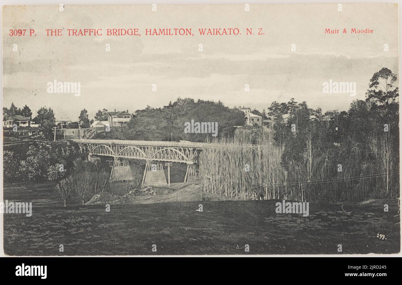The Traffic Bridge, Hamilton, Waikato, New Zealand, 1904-1915, Hamilton ...