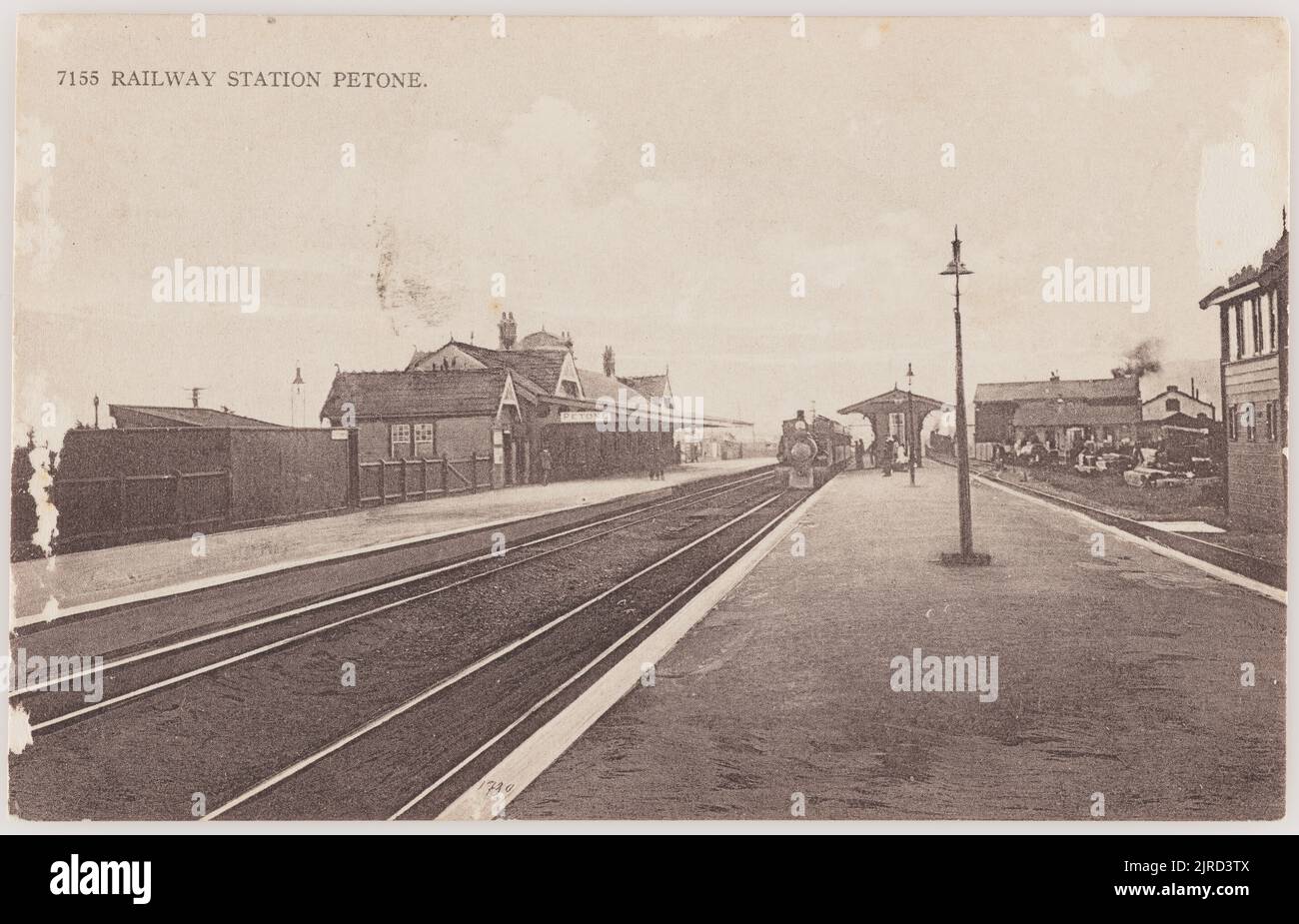 Railway Station, Petone, 1911, Petone, by Muir & Moodie Stock Photo - Alamy