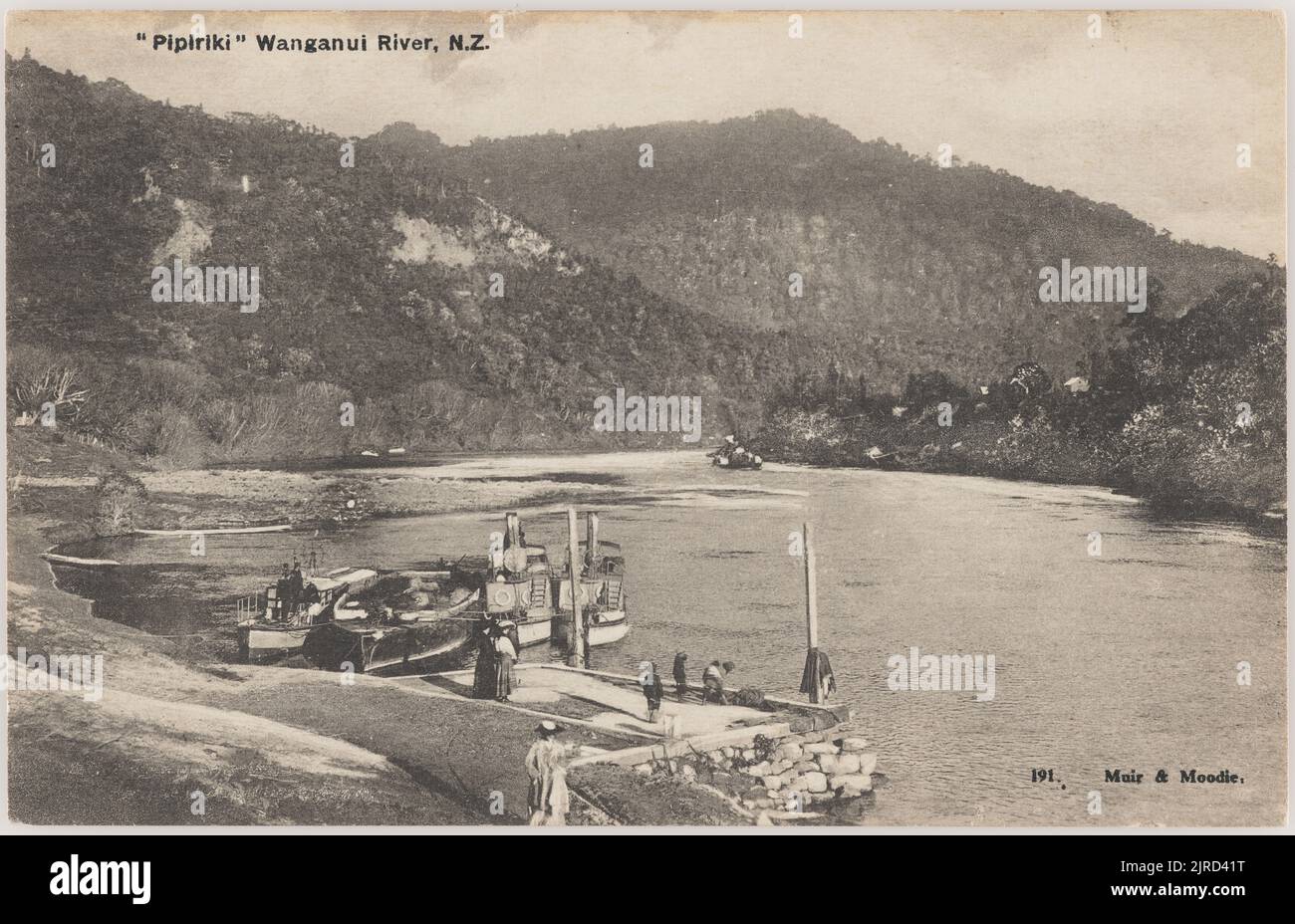 Pipiriki, Wanganui River, New Zealand, 1905, Whanganui River, by Muir ...