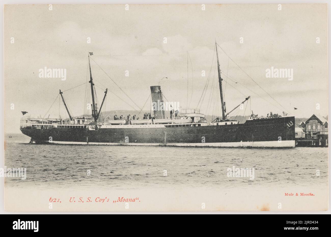 Union Steam Ship Moana, 1904-1915, New Zealand, by Muir & Moodie Stock ...