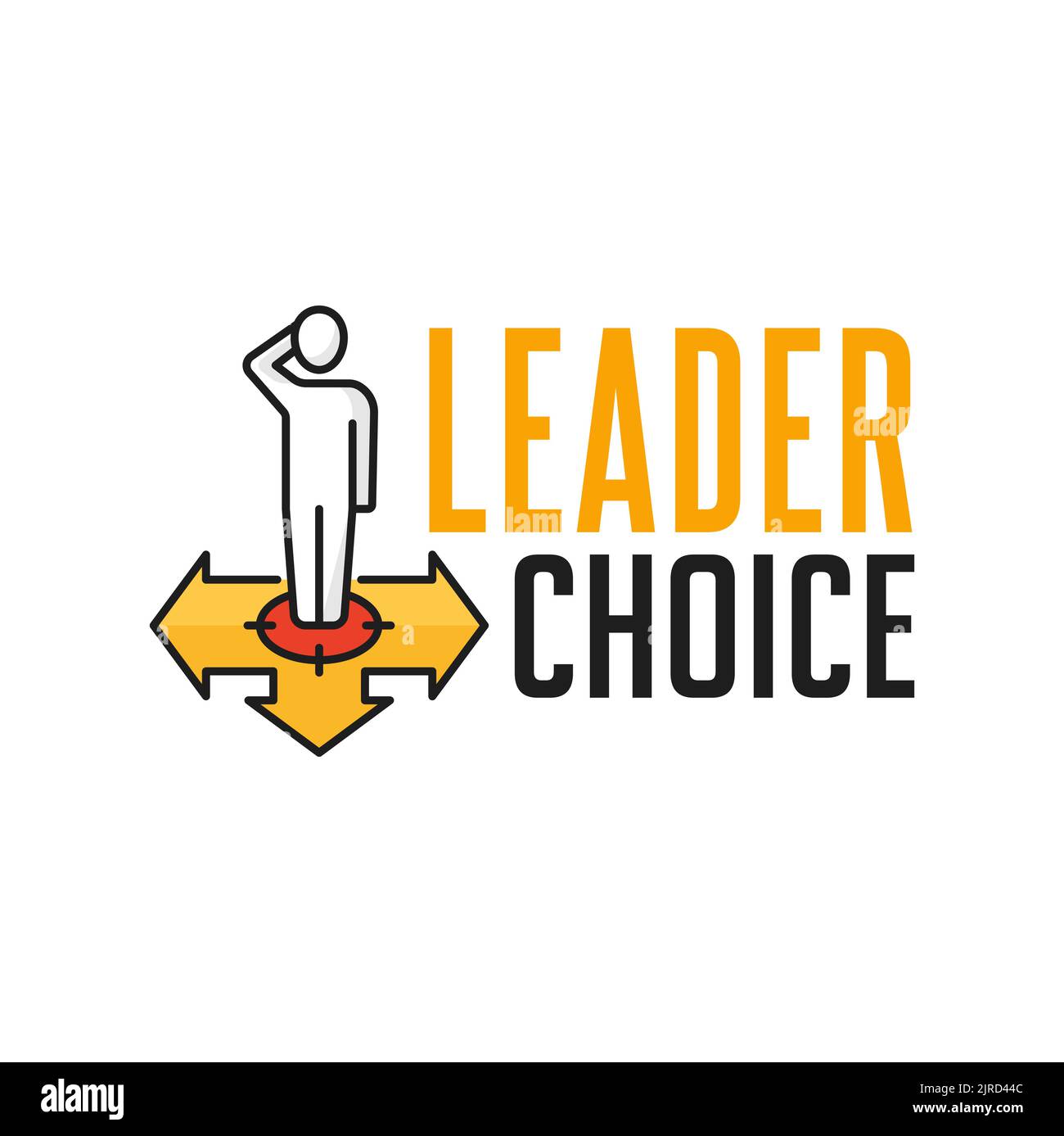Leader choice, company strategy choice outline icon. Business ... Leader choice, company strategy choice outline icon. Business ...