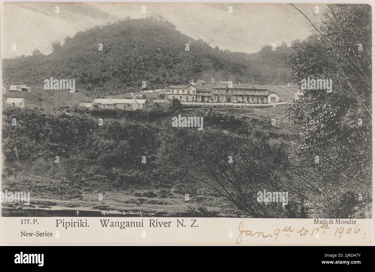 Pipiriki, Wanganui River, New Zealand, 1905, Whanganui River, by Muir ...