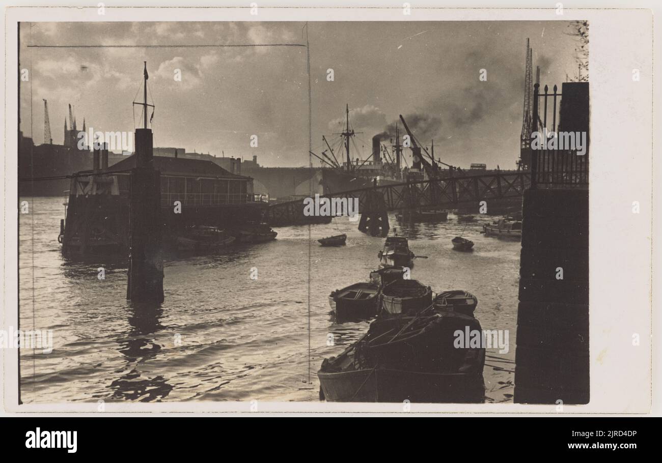 River Thames, London, 1930s, London, by Eric Lee-Johnson Stock Photo ...