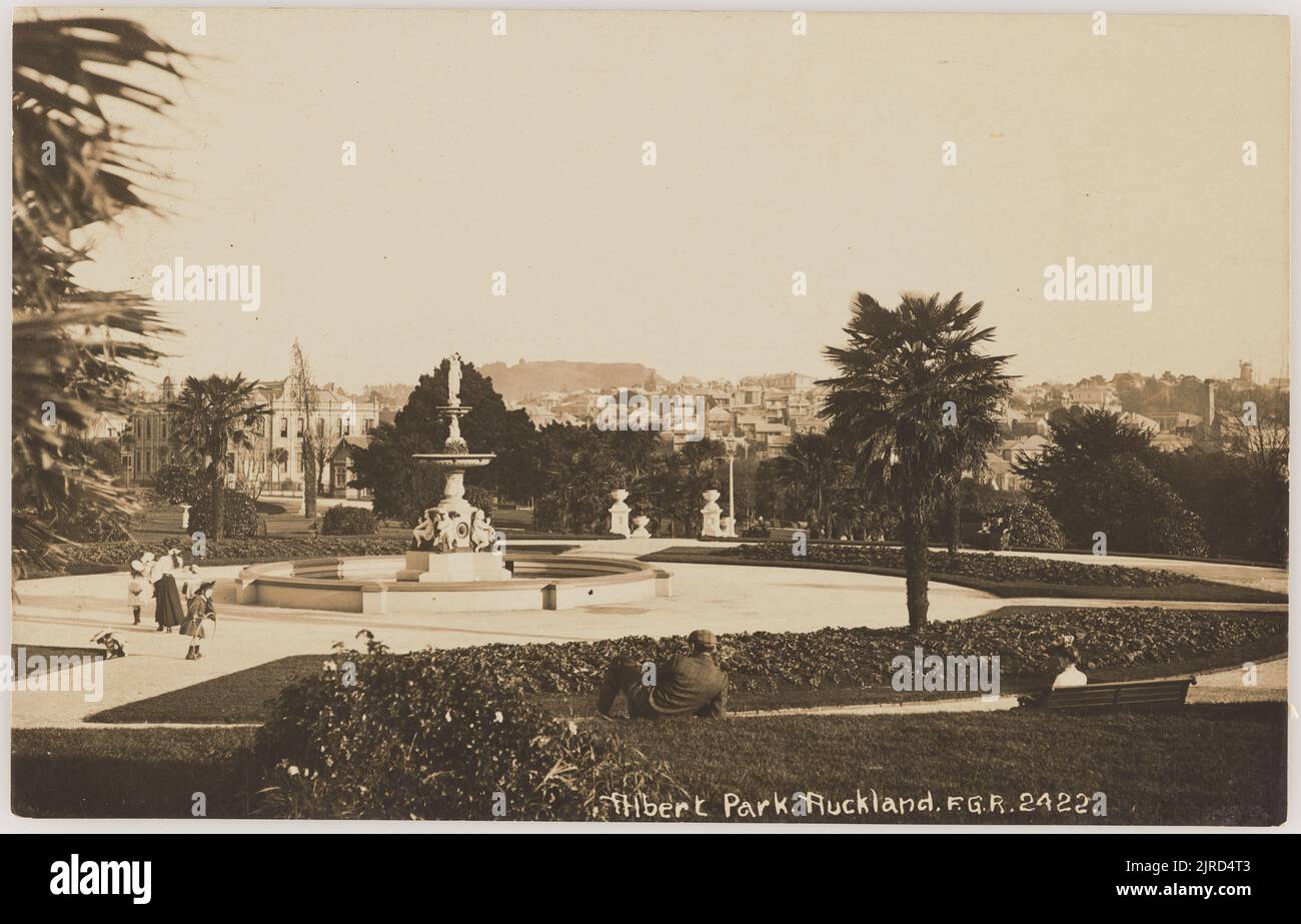 Albert Park, Auckland, Auckland, by Frederick George Radcliffe Stock ...