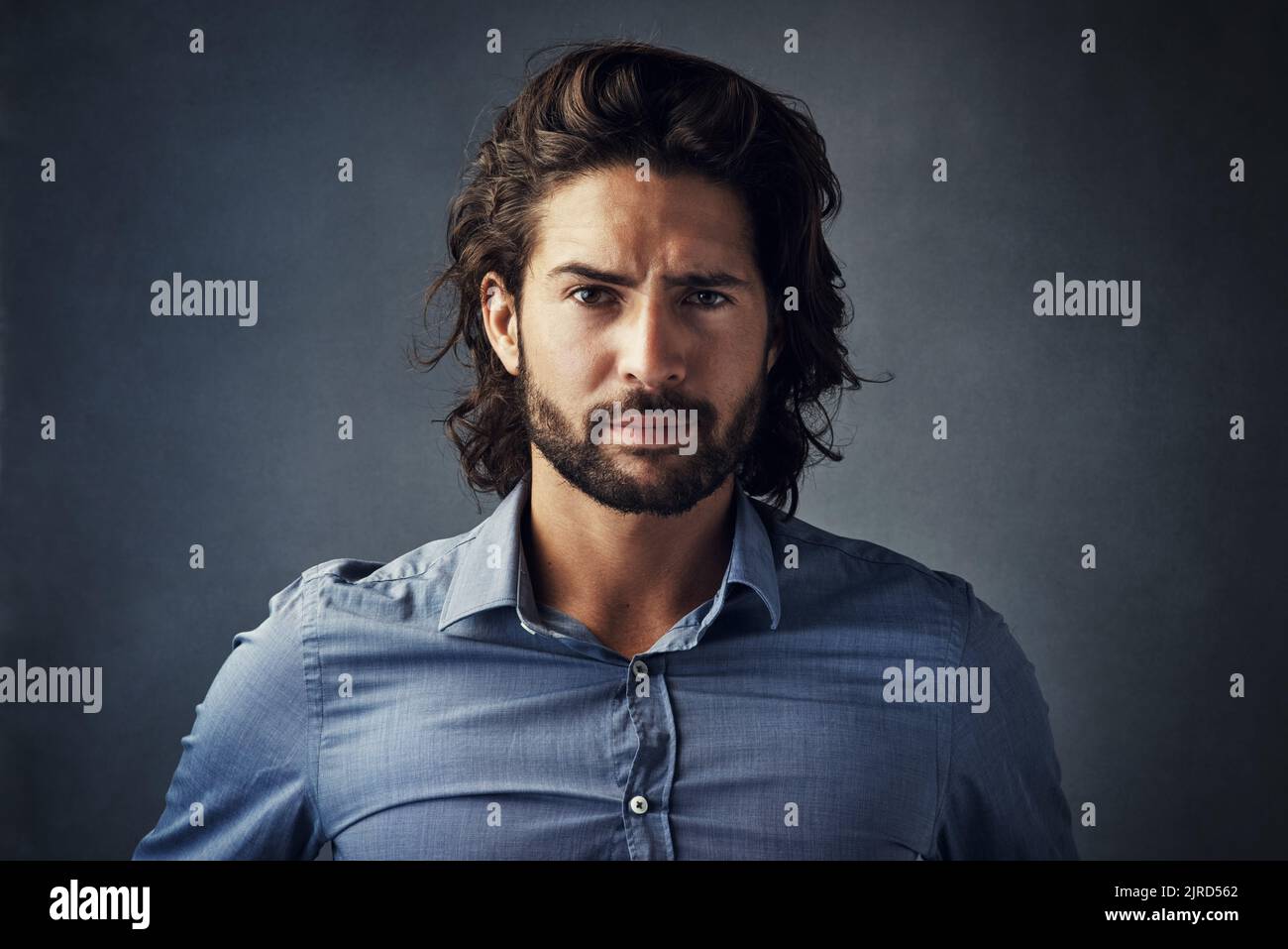 Hes a mix of steamy and dreamy. Studio portrait of a handsome young man ...