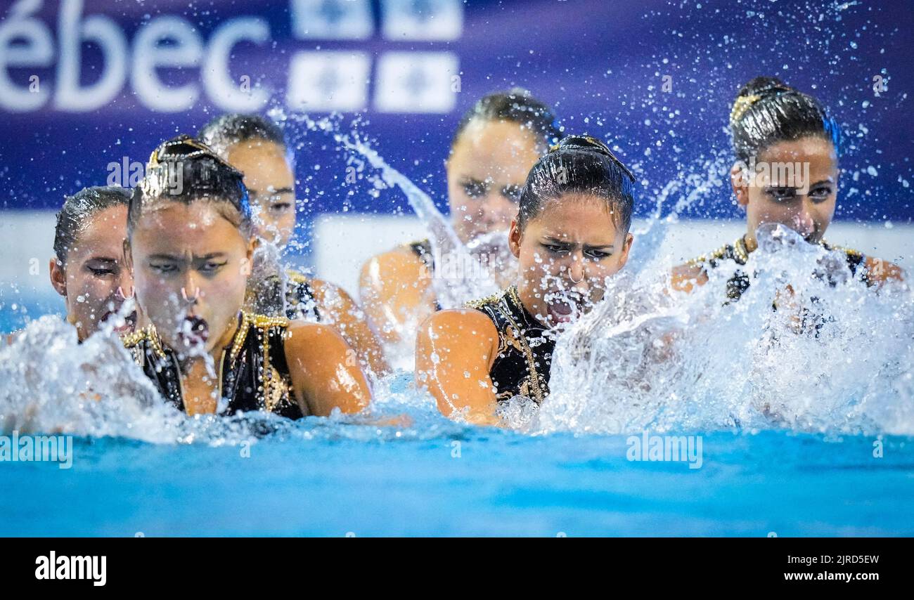 Team Brazil performs during the team technical program at the World ...