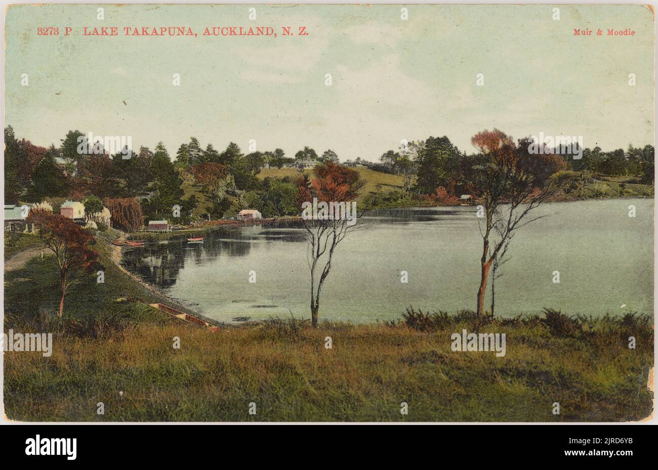 Lake Takapuna, Auckland, N.Z. [Lake Pupuke], by Muir & Moodie, Burton ...