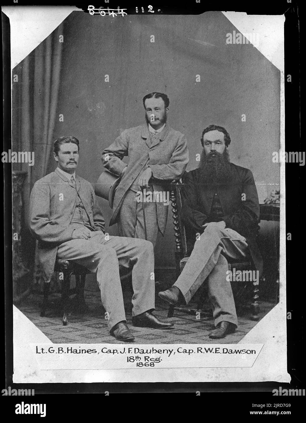 Captain Dawson, Captain Daubery and Lt. Haines, 1868, circa 1890, New ...