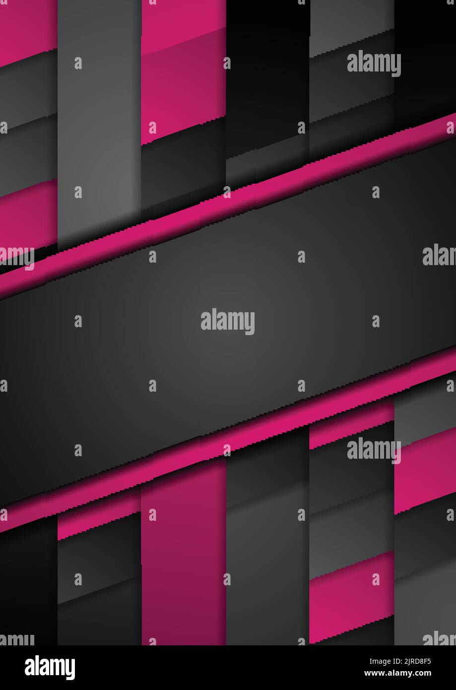 Pink and black hi-tech abstract corporate background. Vector technology ...