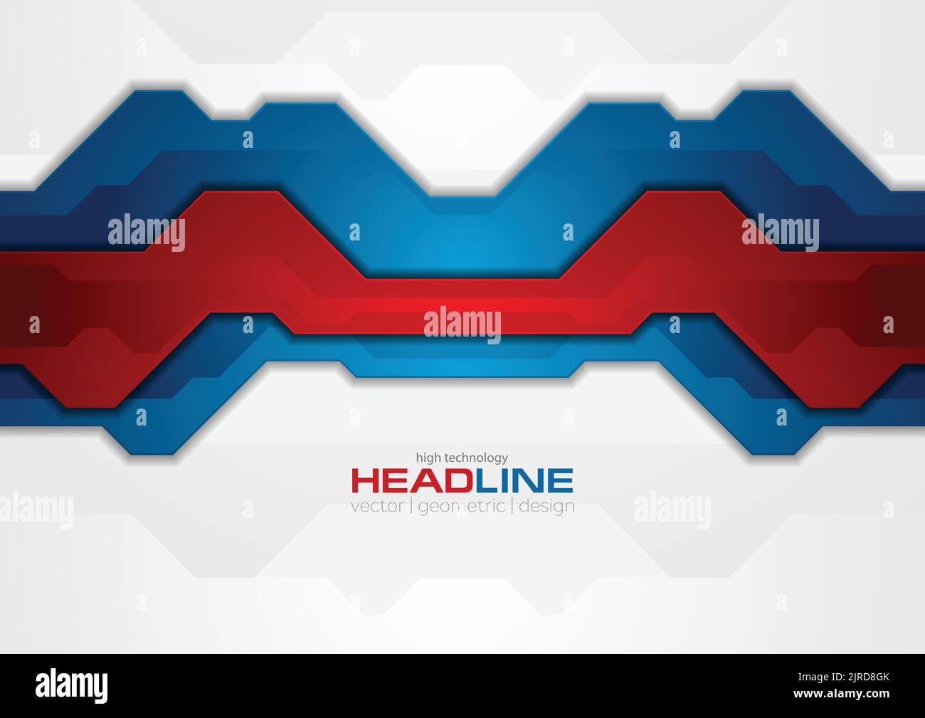 Red and blue abstract technology background. Vector corporate design ...