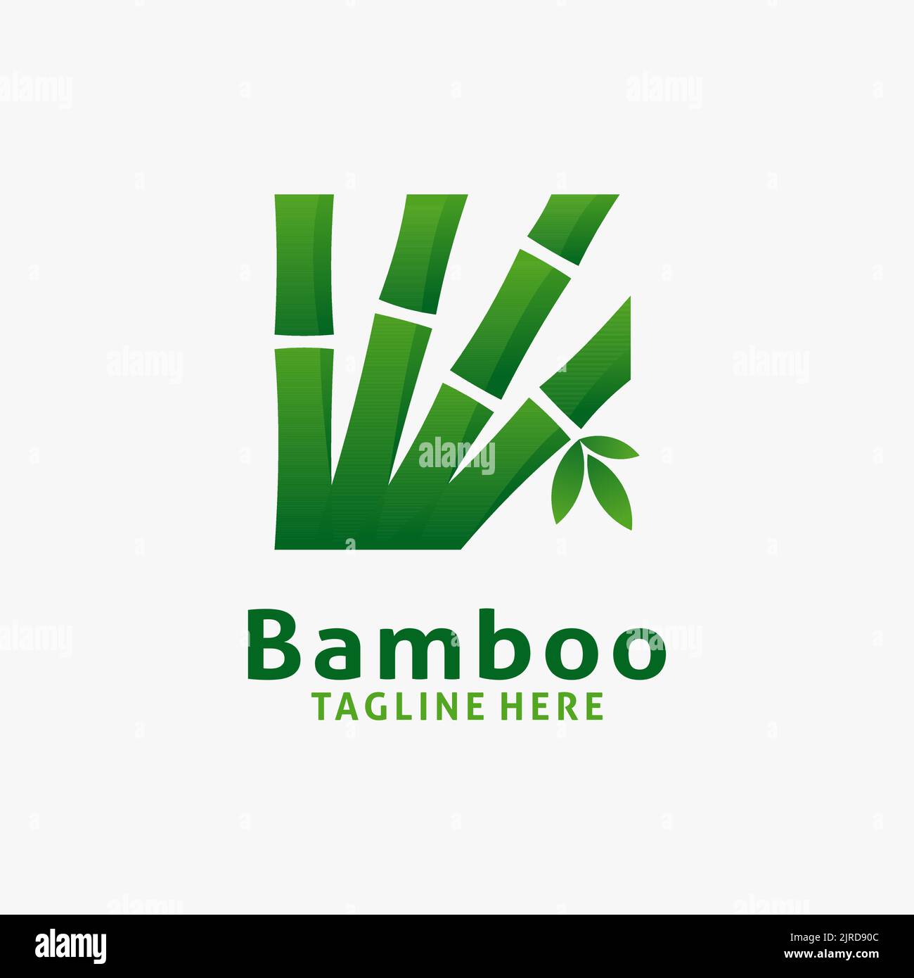 Green bamboo logo design Stock Vector Image & Art - Alamy