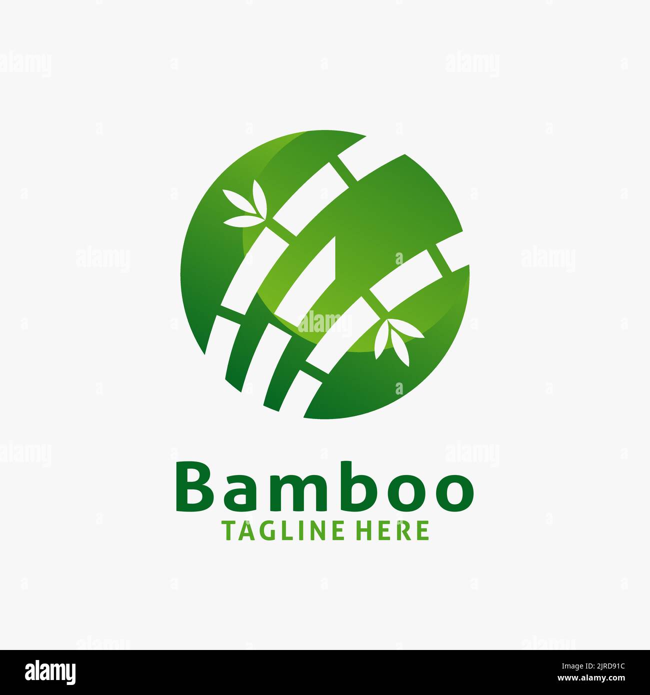 Green bamboo logo design Stock Vector Image & Art - Alamy