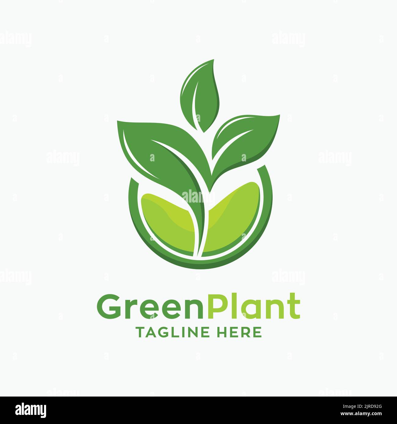 Green plant logo design Stock Vector Image & Art - Alamy