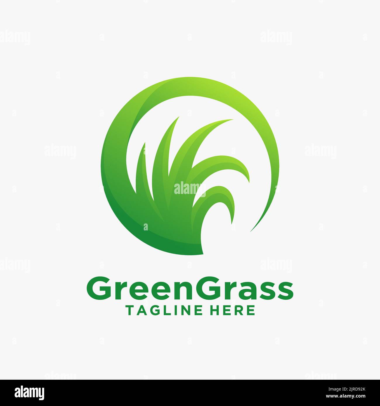 Green grass logo design Stock Vector Image & Art - Alamy
