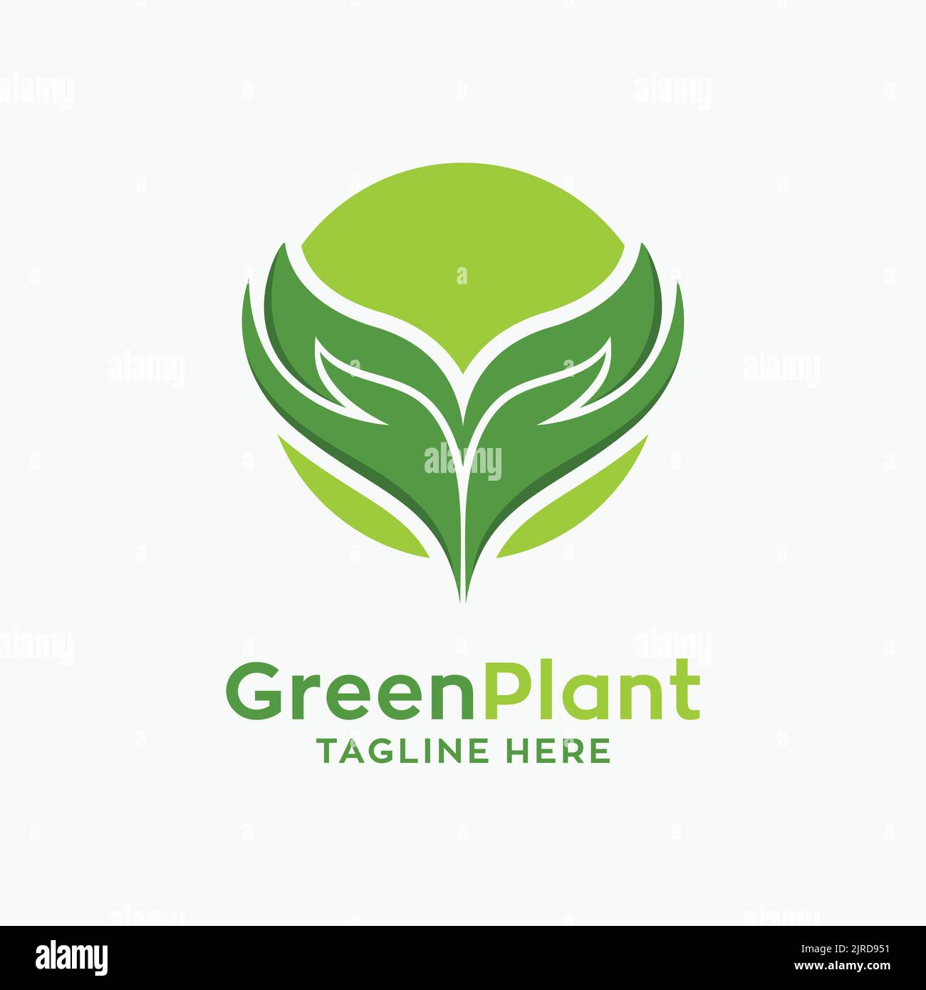 Green plant logo design Stock Vector Image & Art - Alamy