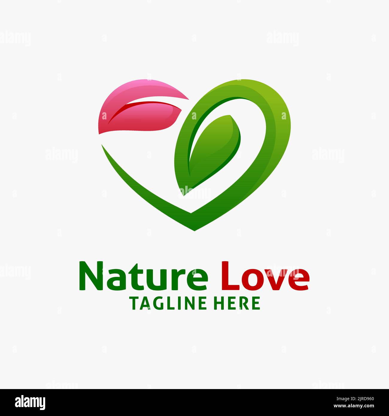 Nature love logo design Stock Vector Image & Art - Alamy