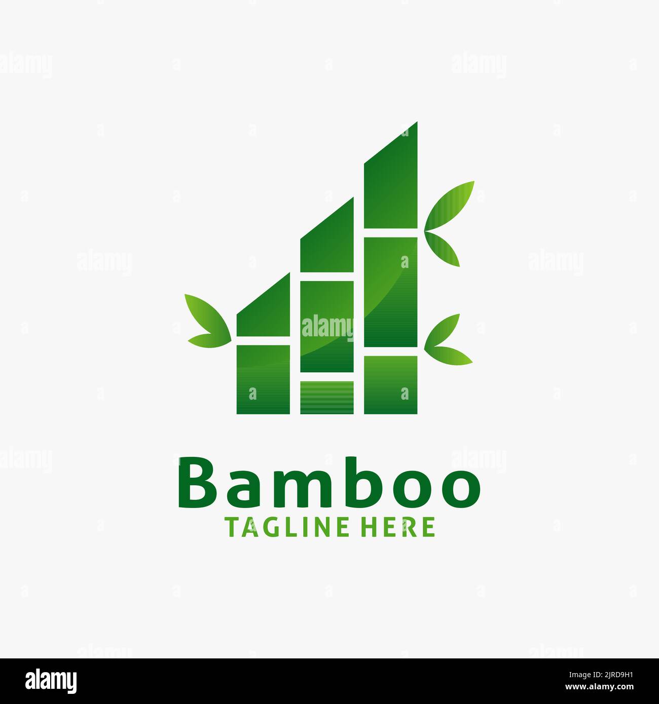 Green bamboo logo design Stock Vector Image & Art - Alamy